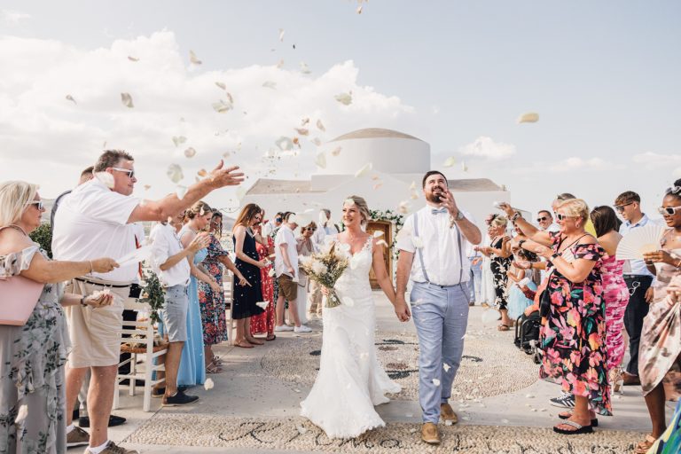 Wedding in Lindos: A Stunning Ceremony & A Poolside Party