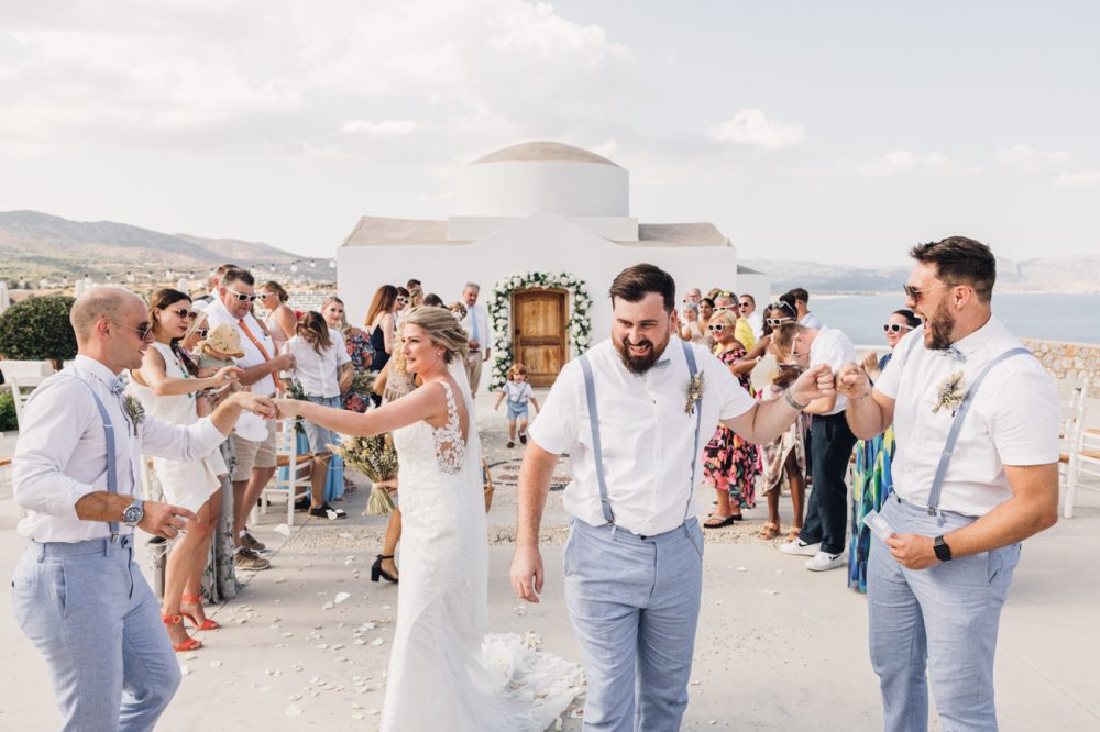 Wedding in Lindos: A Stunning Ceremony & A Poolside Party
